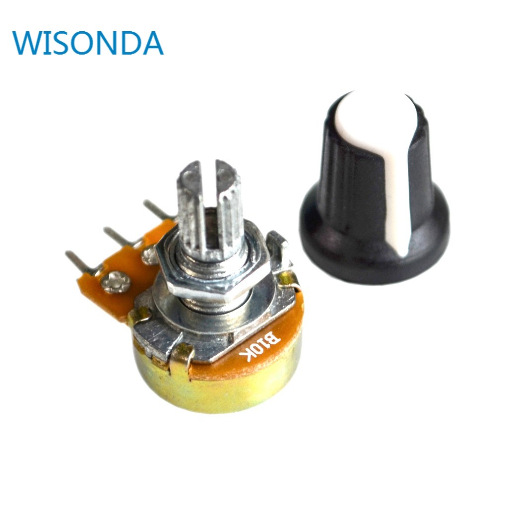 10K OHM 3 Terminal Linear Taper Rotary Volume B Type Potentiometer Pot ...