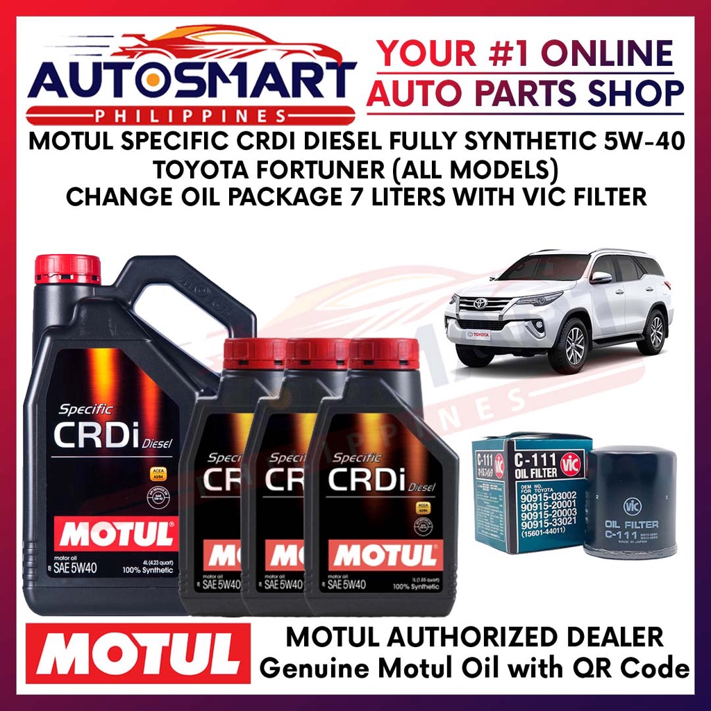 MOTUL Toyota Fortuner Specific CRDI Diesel Fully Synthetic 5W-40 7 ...