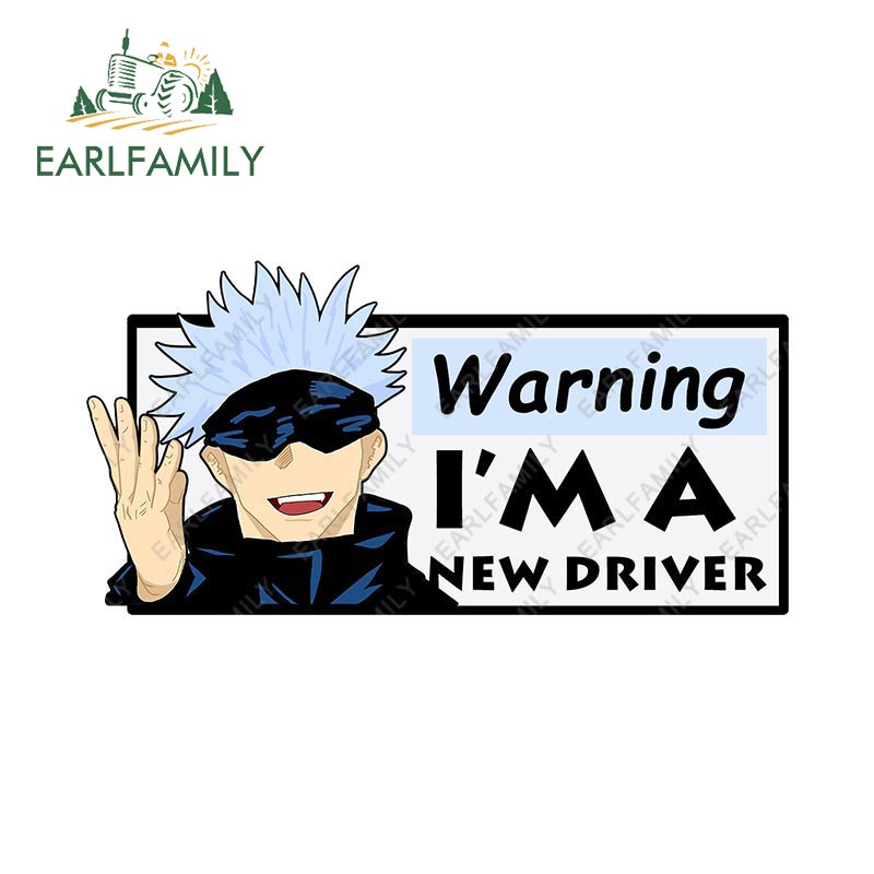 EARLFAMILY 20cm x 10.1cm for Jujutsu Kaisen Gojo New Driver Warning Car ...
