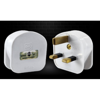 MK 13A PLUG TOP 3 PIN FUSED 13AMP 250V【SAFETY SIRIM PRODUCT】 插头 heater ...