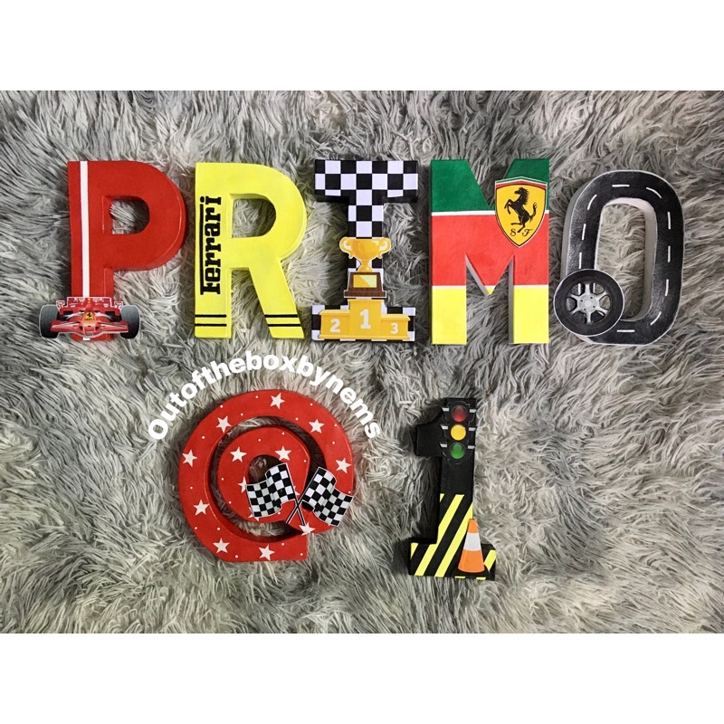Ferrari Theme Letter Standee (per letter) | Shopee Philippines