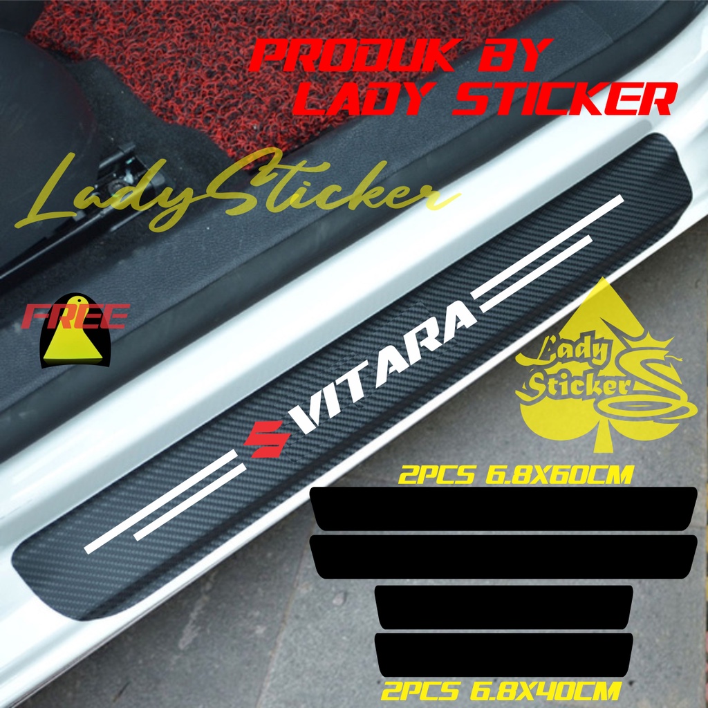 Sillplate CARBON 3D Car VITARA STICKER CARBON 3D Footrest Car SUZUKI ...