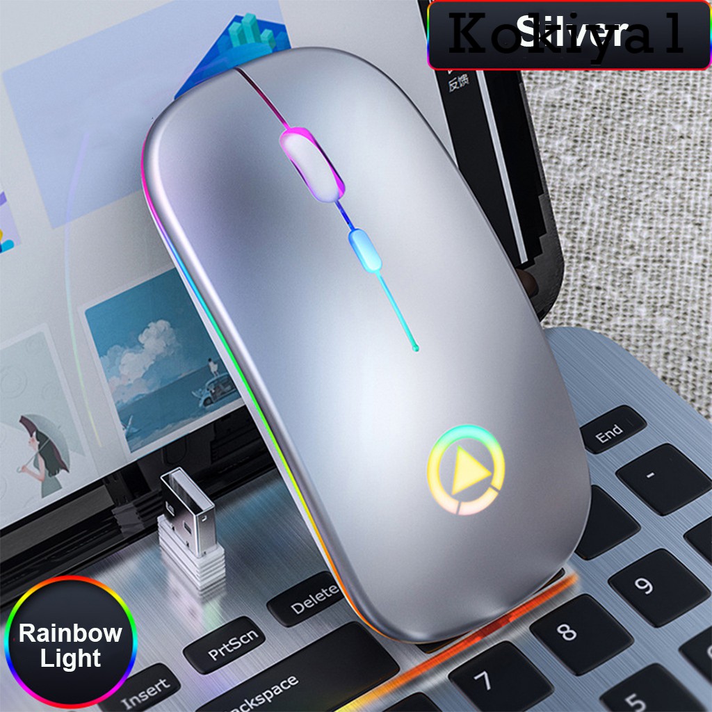 [HOT] Wireless Mouse 7 color Mice 4 Buttons For PC Laptop | Shopee ...