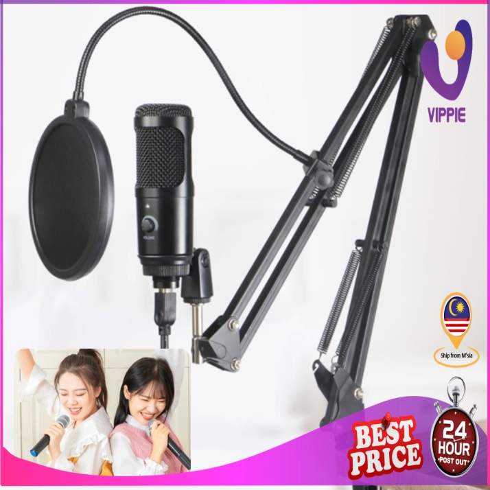 VIPPIE USB Condenser Recording Microphone Live Broadcast Studio KTV ...