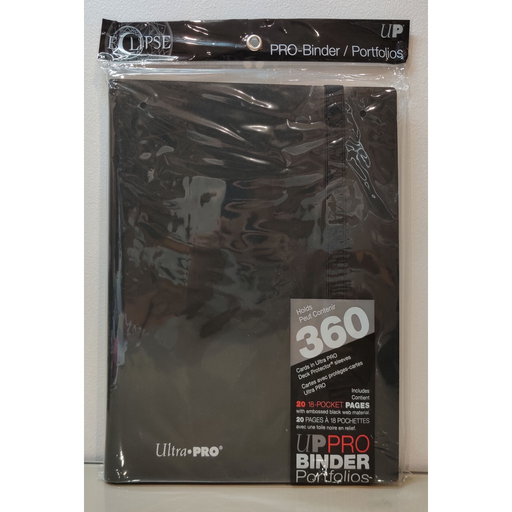 Ultra Pro Black Pro Binder Portfolios 20 Pages (18 Pockets per page ...