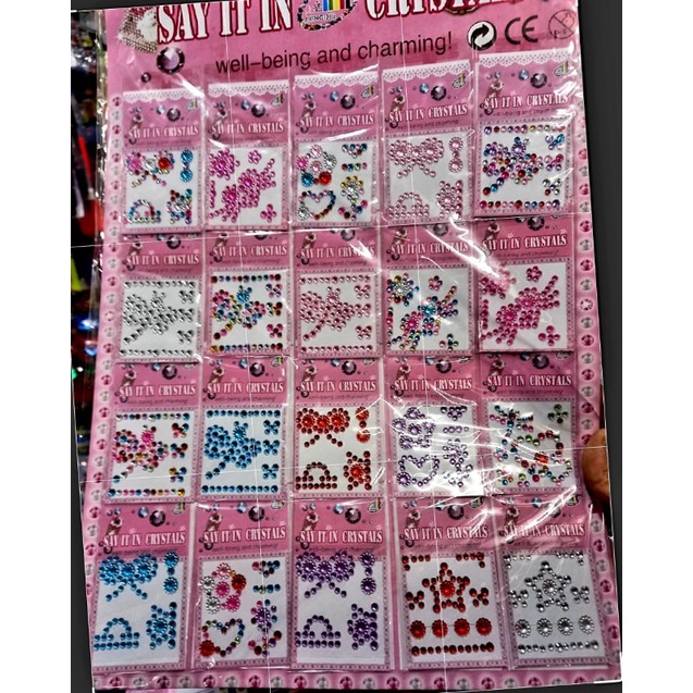 20PCS ASSTD CRYSTAL STONE STICKER | Shopee Philippines