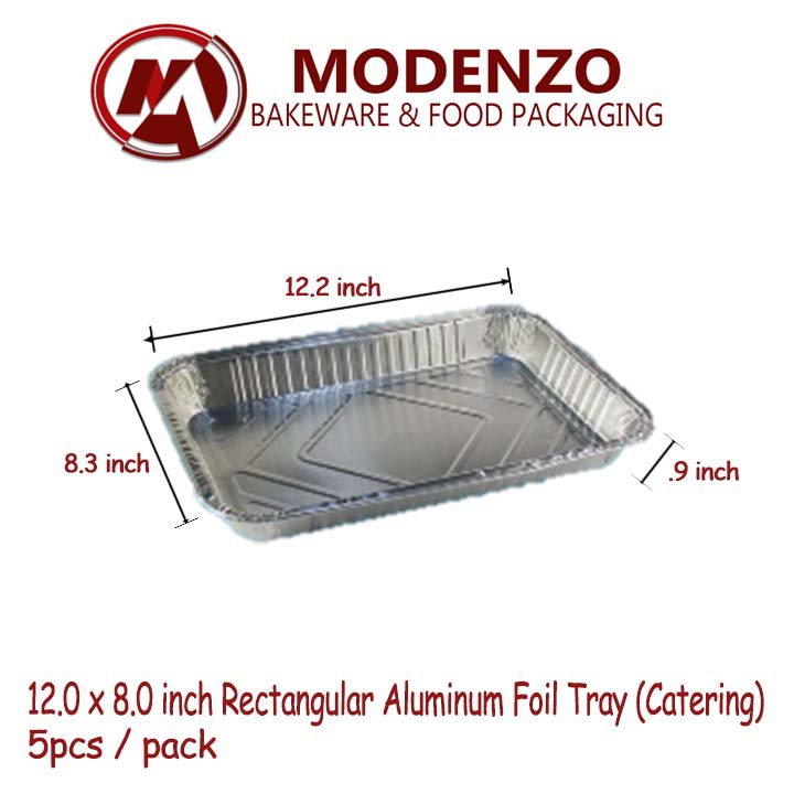 12x8 inch MA52180C Catering Aluminum Foil Tray ( 5pcs per pack ...