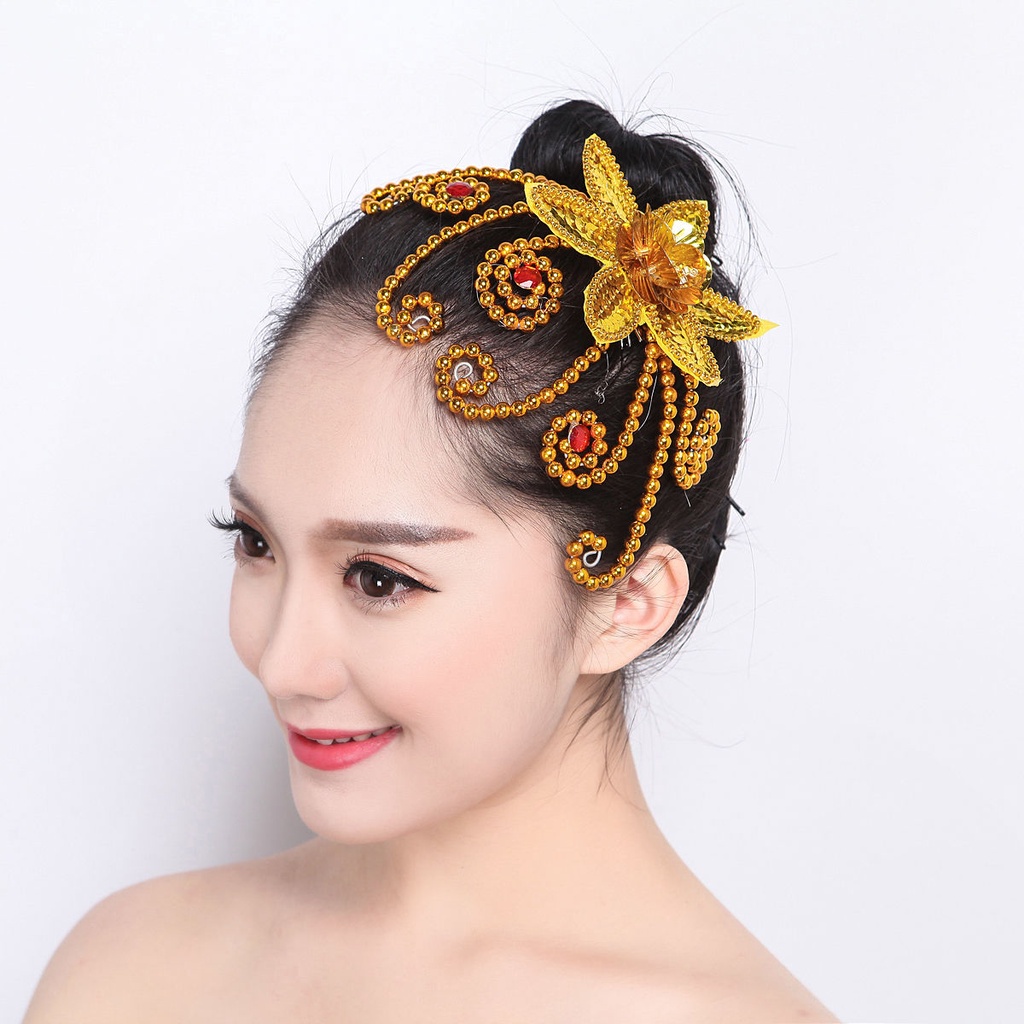 Wedding Jewelry SetDance Headdress Performance Headdress Yangko Square ...
