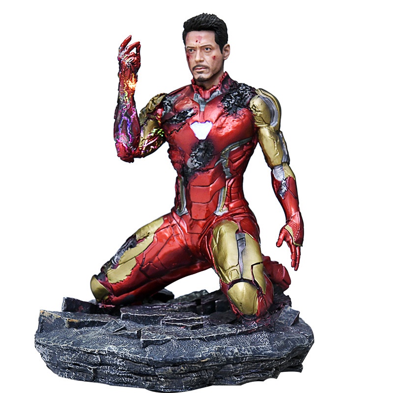 Disney Marvel Avengers 16cm Kneeling Iron Man Finger Snap The Fingers ...