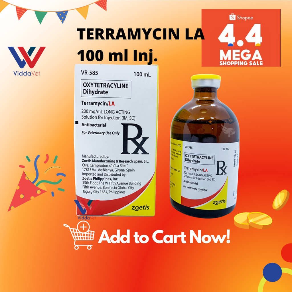 Viddavet-Terramycin La 100ml for animals | Shopee Philippines