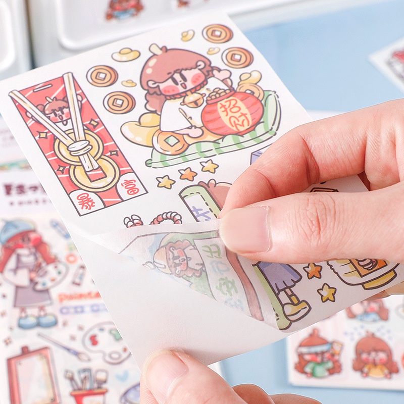Japanese paper stickers cute cartoon characters handbook diary ...