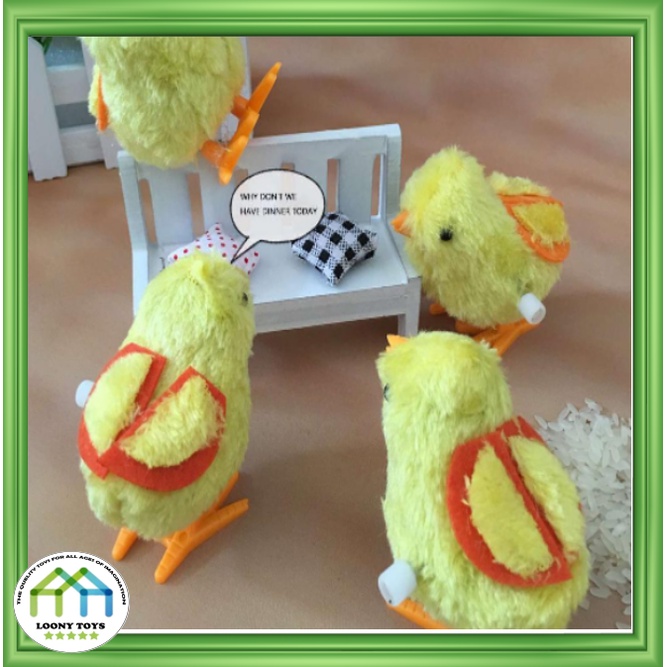 @masaya100 Plush Chicken Hopping Funny Small Chick Toy Clockwork Chick ...
