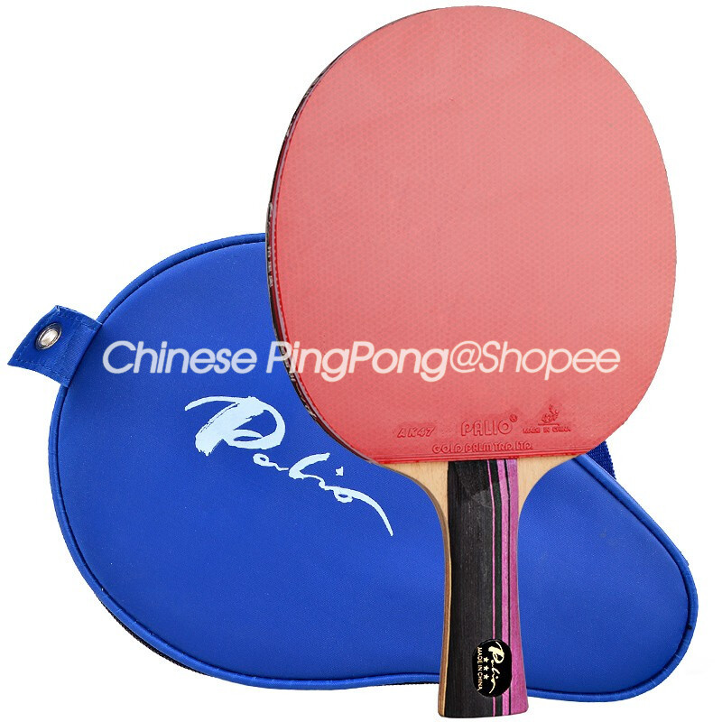 PALIO 3 STAR Table Tennis Racket with Palio CJ8000 Rubber Sponge Racket ...