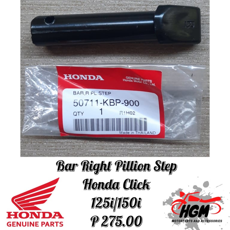 RIGHT BAR PILLION STEP HONDA CLICK 125i V2 (50711-KBP-900) | Shopee ...