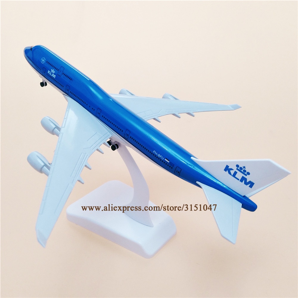 20cm Metal Netherlands KLM Boeing 747 B747 Airlines Plane Model ...