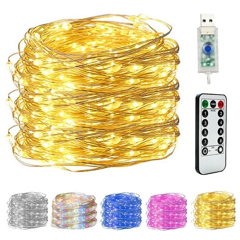 5m/10m/20m DIY USB LED Fairy String Lights With Remote Control Garlands ...