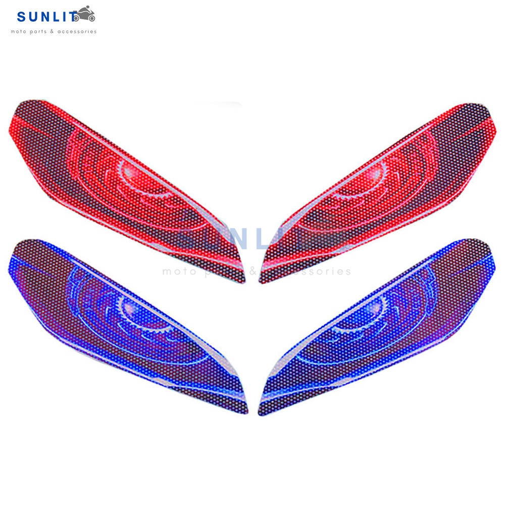 Motorcycle 3D Front Fairing Headlight Stickers Guard Head Light ...