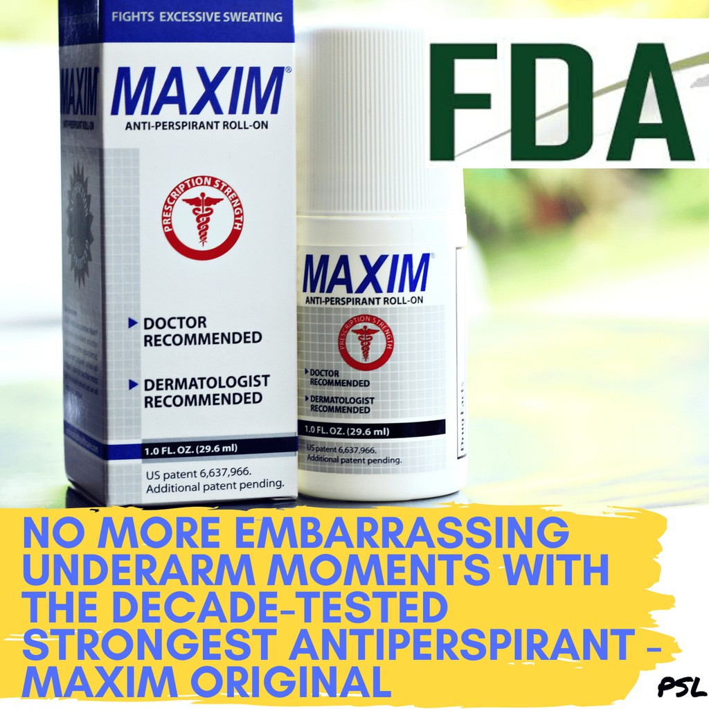 Maxim Original Anti-Perspirant FDA Registered PSL Health Products In ...