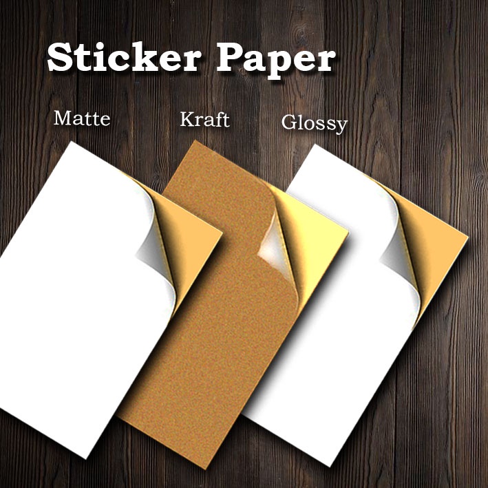 Sticker Paper - Printable - Glossy Matte Kraft - Release Paper (A4) 10s ...