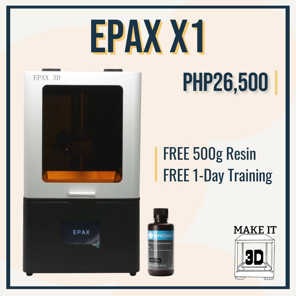 EPAX X1/X1 DJ Mono mSLA/X1-4K 3D Printer with FREE 500g Resin and 1 Day ...