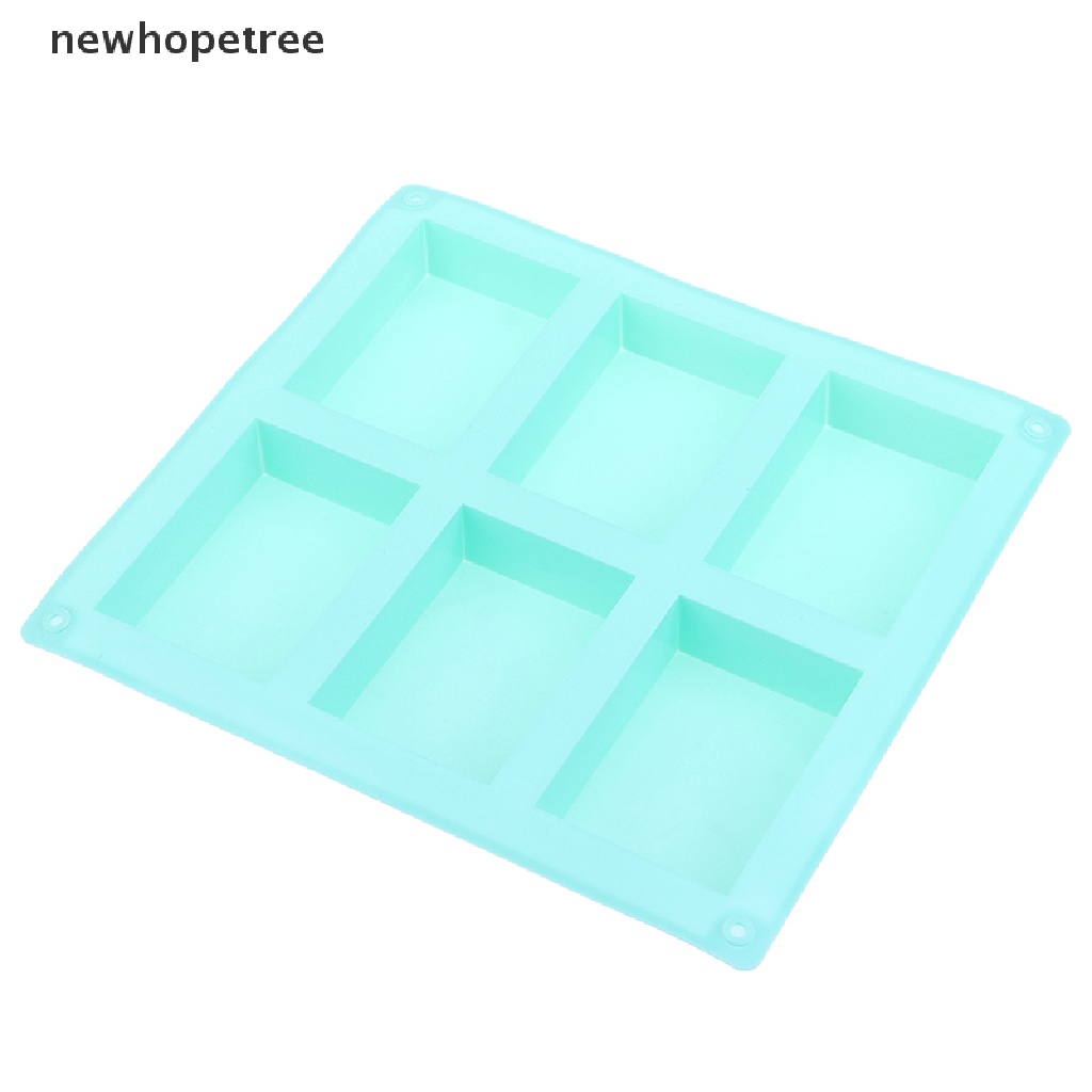 NTPH 6 Cavity Square Plain Soaps Mold Rectangle DIY Handmade Soap Form ...