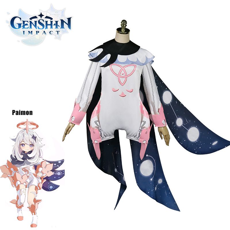 Impact Paimon Genshin Cosplay Costume With Scarf And Armor | Shopee ...