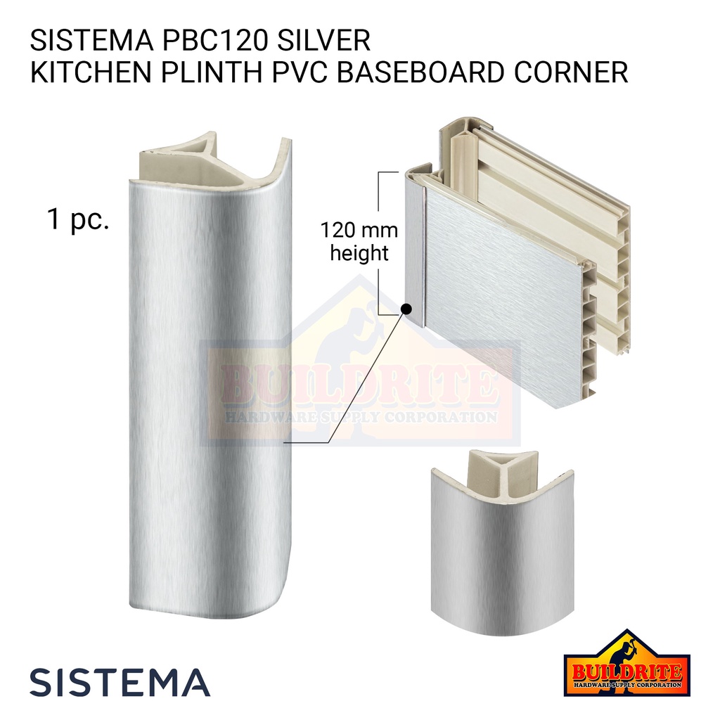 Sistema PBC120 1pc 120mm Silver Baseboard Connector For Baseboard ...