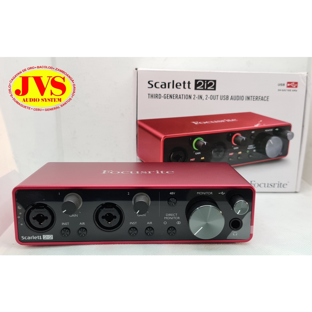 Focusrite Scarlett 2i2 2x2 USB Audio Interface (3rd Generation ...