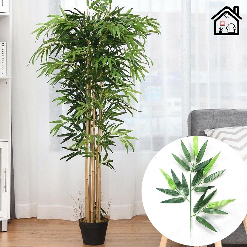 3Pcs Home Decor Simulation Bamboo Leaves Props / Garden Festive ...
