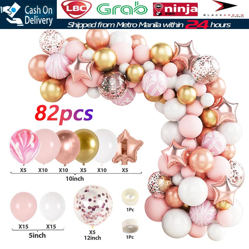 82PCS Balloon Garland Arch Kit Stand for Wedding Birthday Party ...
