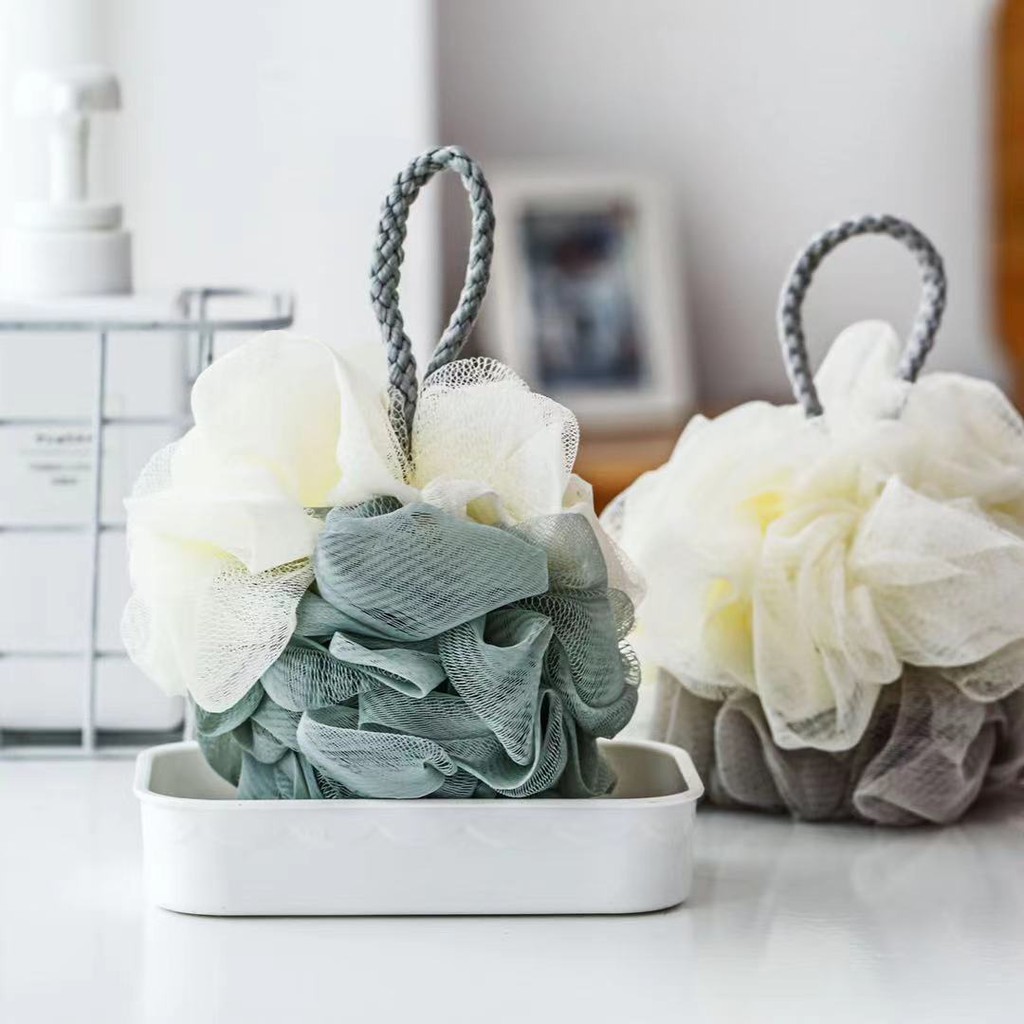 High Quality Shower loofahs Bath Ball Flower Rub Body Scrub mesh loofah ...