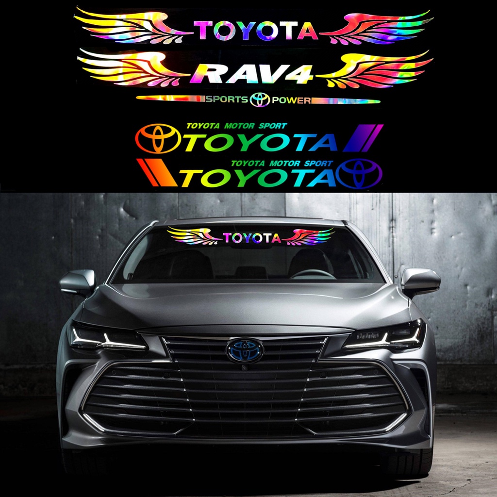 Toyota Rav4 Car Front Rear Windshield Sticker Radium Color Laser ...