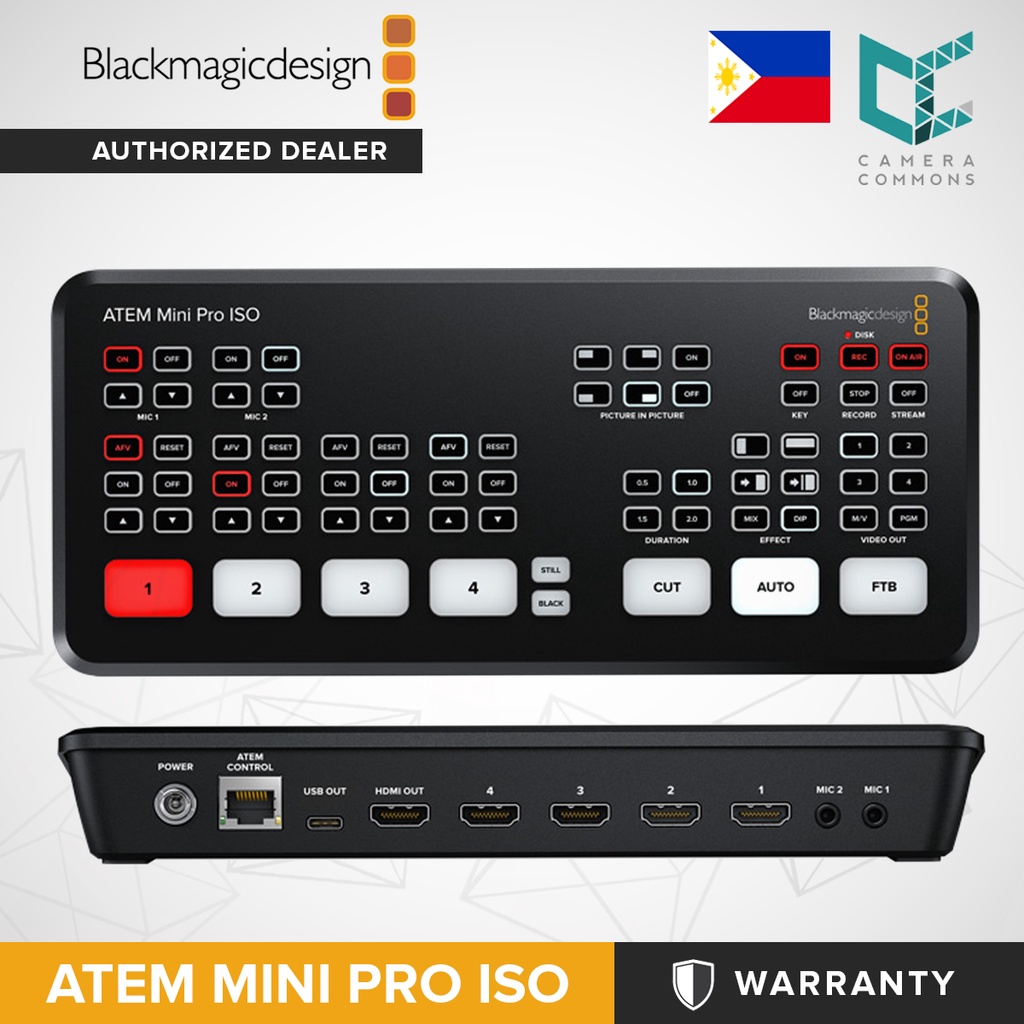 Blackmagic Design ATEM Mini Pro ISO HDMI Live Stream Switcher | Shopee ...