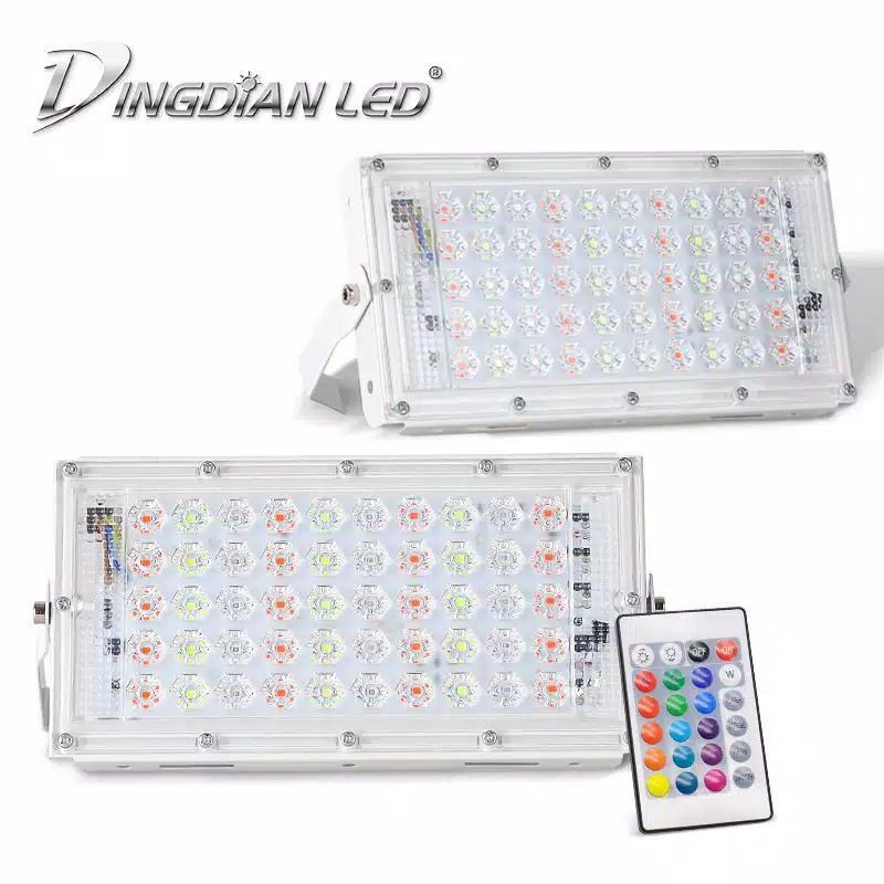 50w 220V RGB LED SPOTLIGHT WATERPROOF COLORFUL LED RGB REMOT SPOTLIGHT ...