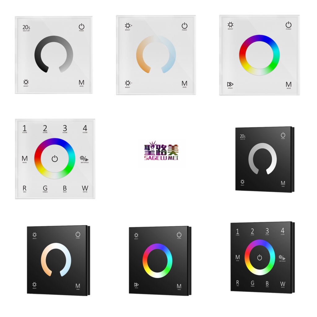 T1 T2 T3 T4 12V-24VDC CV Dimming/Color Temperature/RGB/RGBW Touch Panel ...