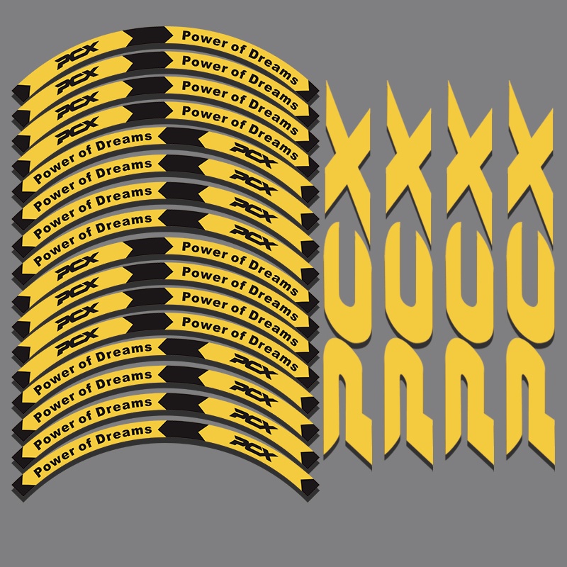 Honda PCX 150 160 reflective wheel rim sticker for motorcycle 13 inch ...