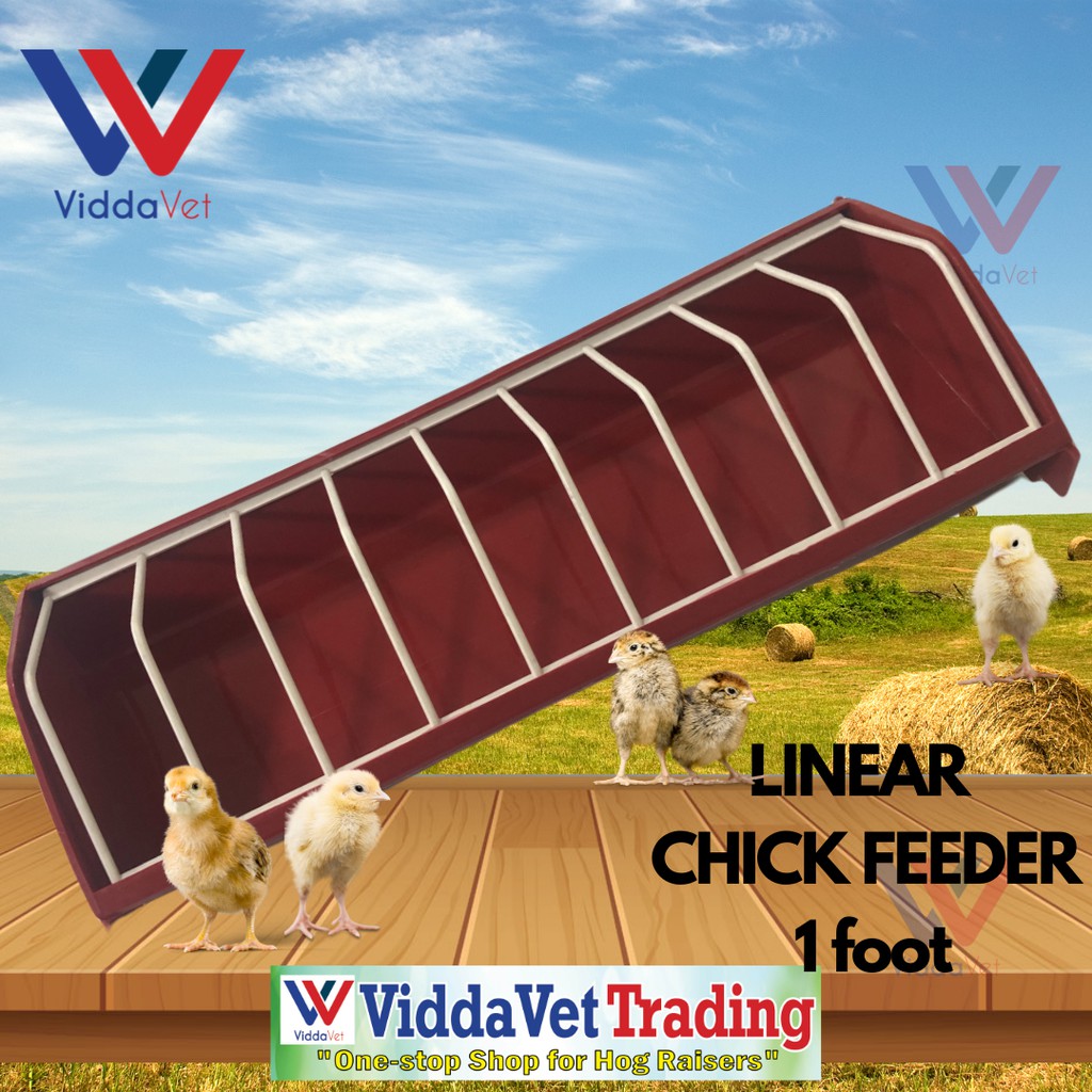 Linear Chicken Feeder Inter-connection 12 inches Chick Feeder Farm ...