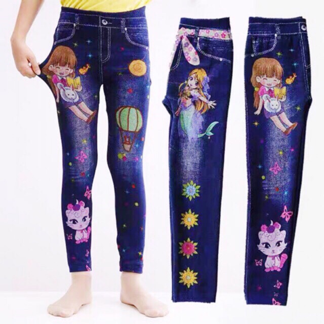1-12yrs Kids maong cotton high quality Leggings stretchable pants ...