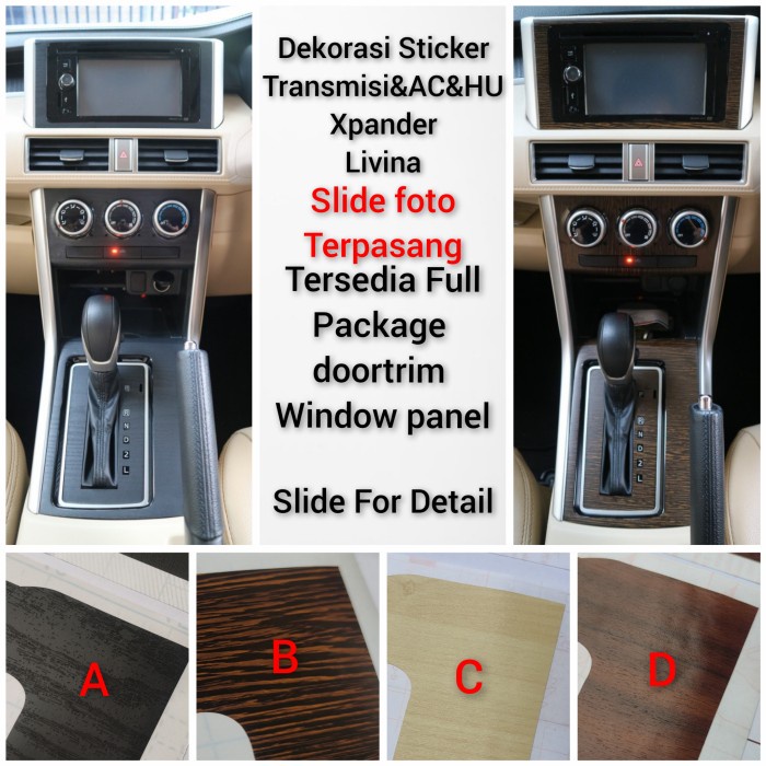 KAYU Wood Sticker Wood Sticker mitsubishi xpander livina interior ...