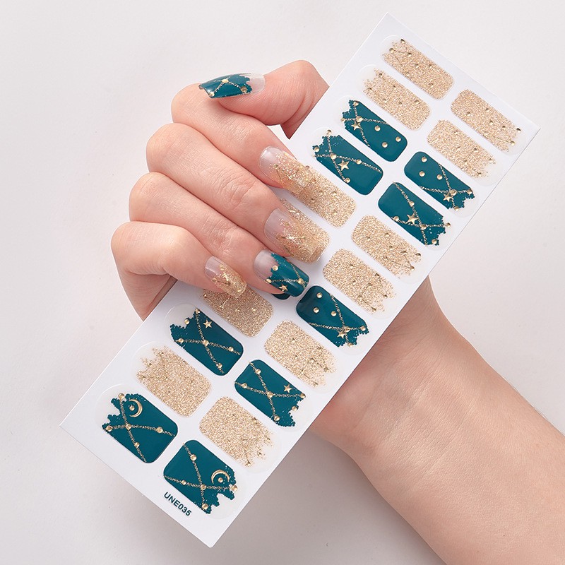 16/22Tips Nail Stickers Wraps Decoration for Nail Beauty Nail Art ...