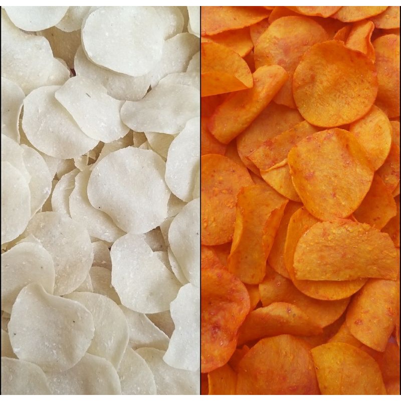 Savory Potato Crackers & Raw Shrimp 250gr / Shrimp Potato Chips / Raw Potato Crackers | Shopee ...