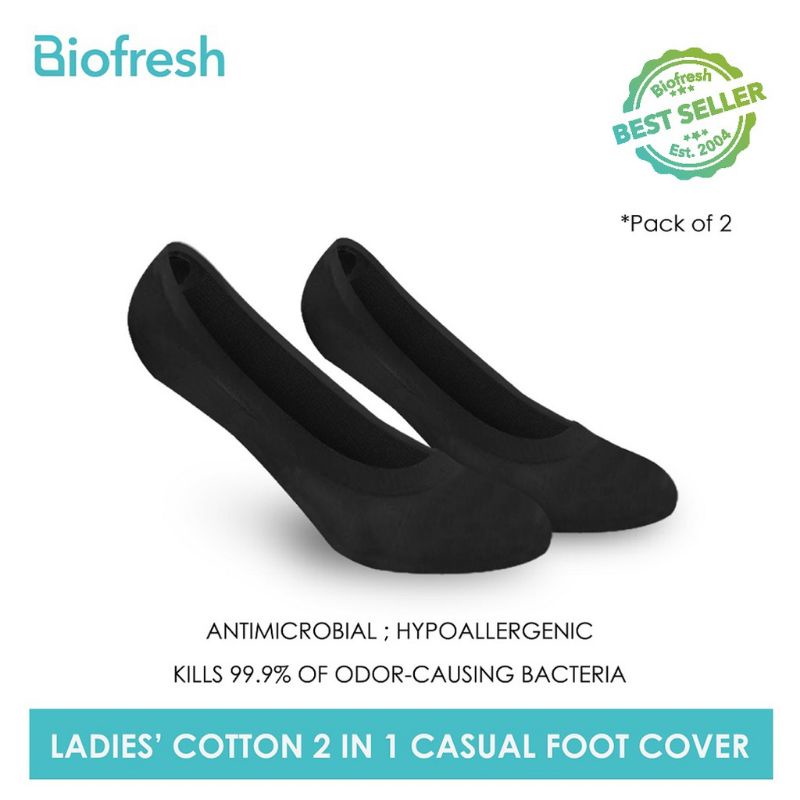 Biofresh RLFG101 Ladies Antimicrobial Seamless No Show Socks 2 pairs in ...