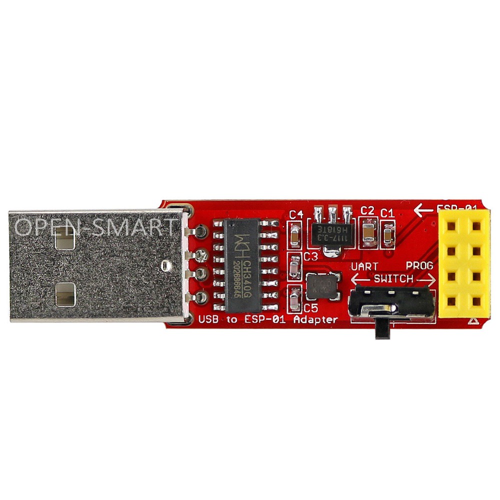 USB to ESP-01 Wi-Fi-compatible Adapter Module w/CH340G Driver Serial Wireless Debugging Firmware ...