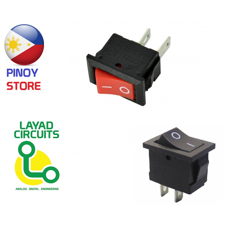Power Rocker Switch SPST 3A KCD1-11 small power switch 10x15mm | Shopee ...