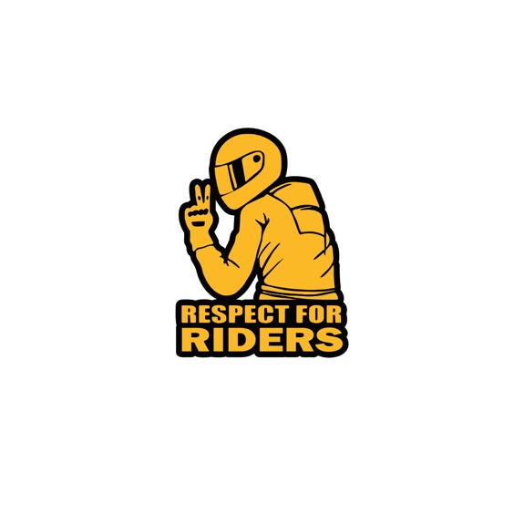 Waterproof Vinyl Sticker Respect For Riders Sticker High Quality ...