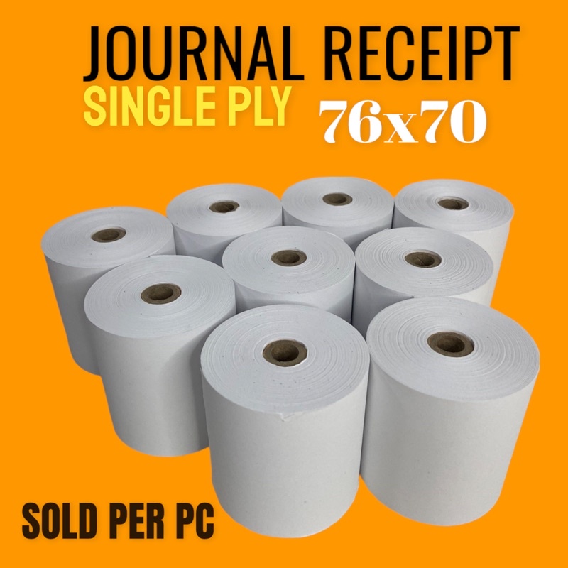 Journal Receipt 76x70 1ply for POS PRINTING RECEIPT X sold per Pc ...