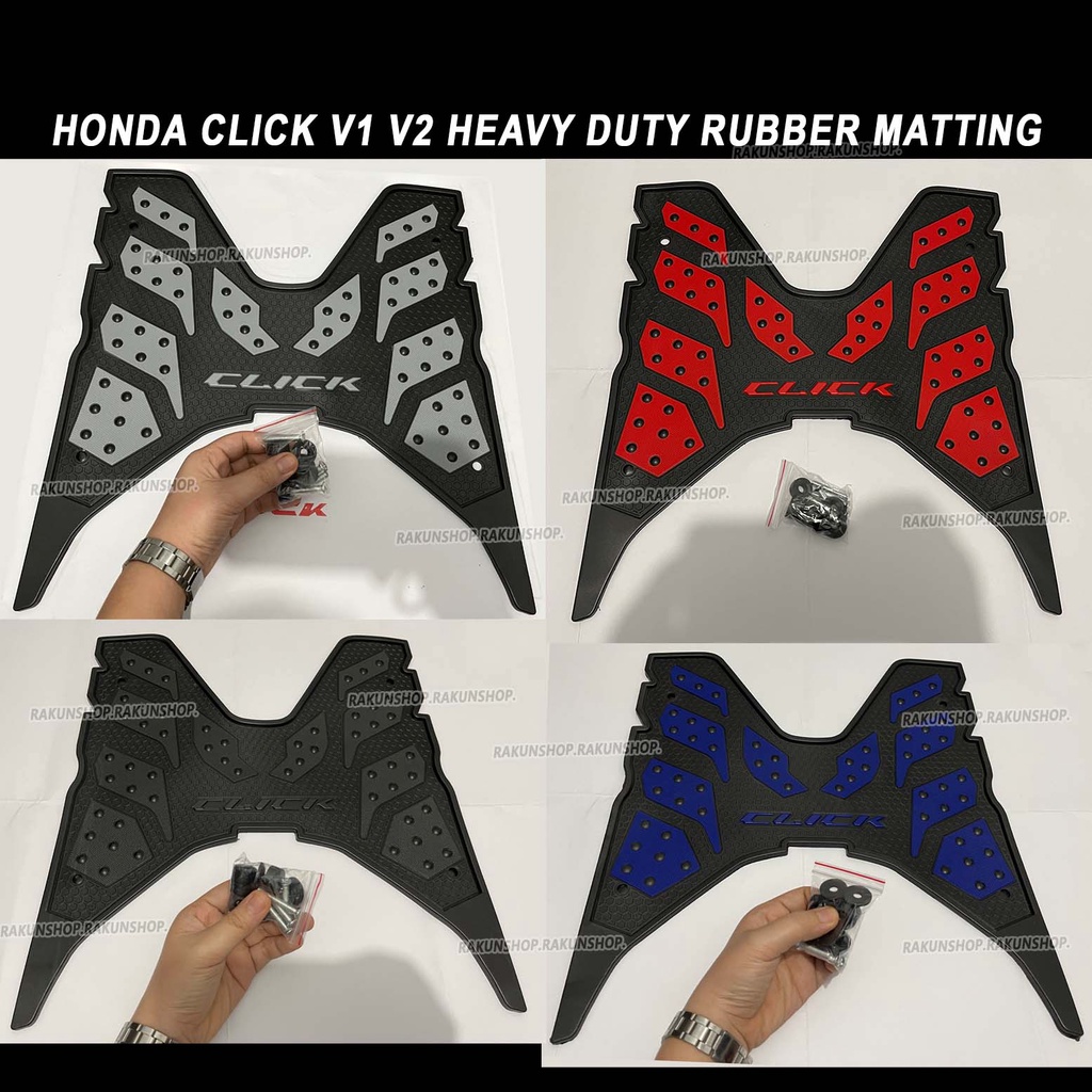 Honda Click V1 V2 Heavy Duty Rubber Matting with complete bolts ...
