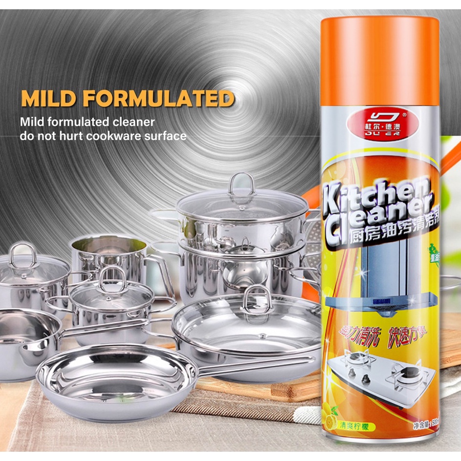 500ML Kitchen Cleaner Spray Non-toxic Spray Kitchen Oil Cleaner Oil ...