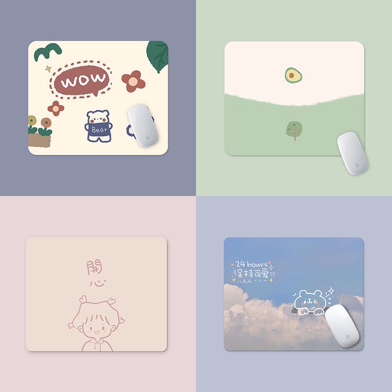 Square Small Size Desk Pad Mouse Pad Simple ins Style Girl Office ...