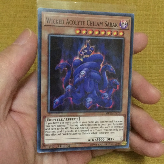 Yugioh Card! Wicked Acolyte Chilam Sabak (N) | Shopee Philippines
